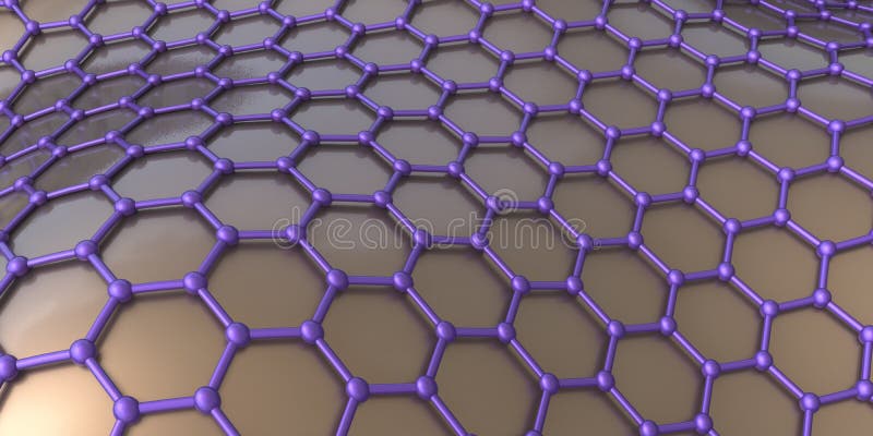 Graphene, 3D illustration stock illustration. Illustration of ...