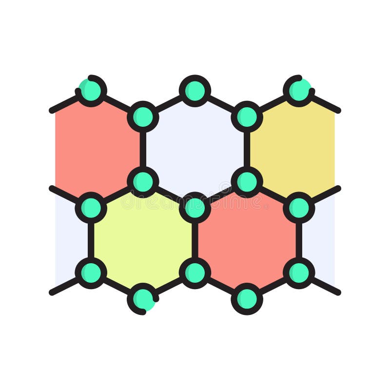 Graphene Icon Vector Illustration. Flat Outline Cartoon. Artificial ...