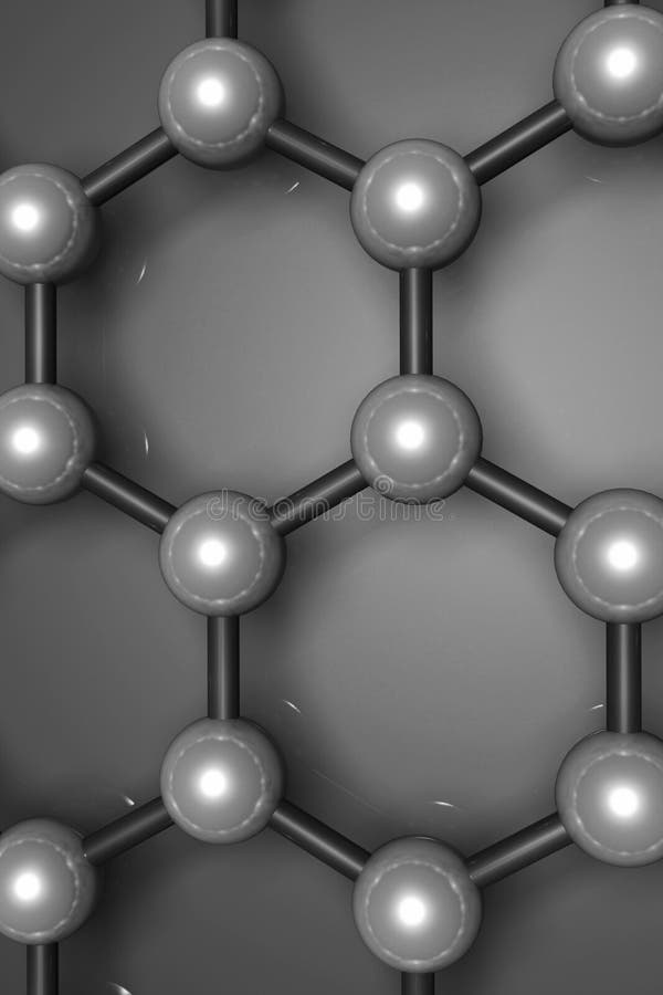 Graphene Layer Structure Model. 3d Render Stock Illustration ...
