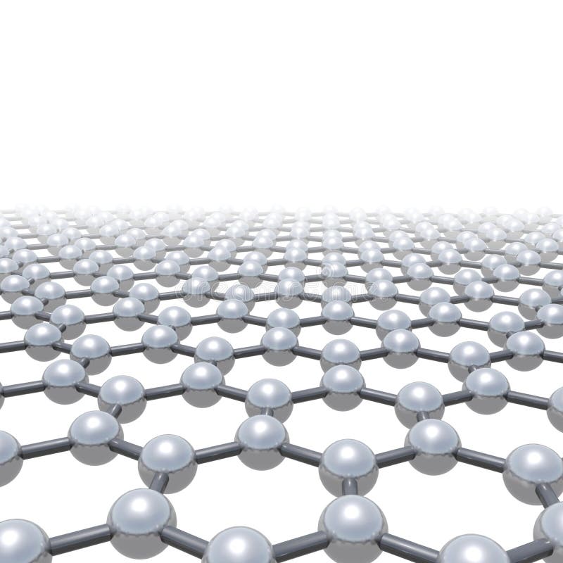 Graphene Layer Structure Model. 3d Render Stock Illustration ...