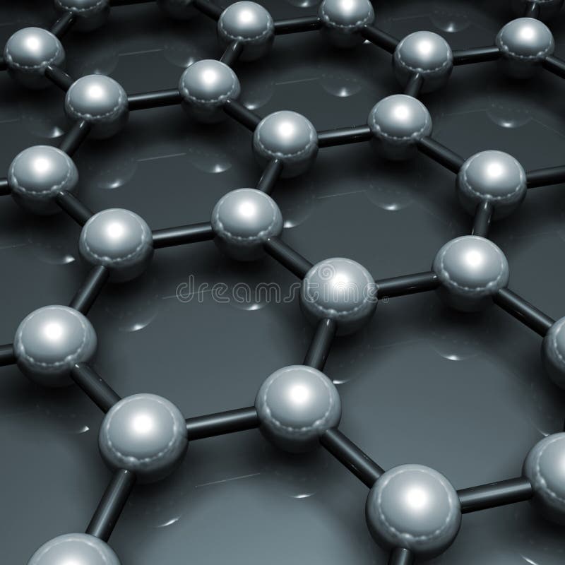 Graphene Layer Structure Blue 3 D Model Stock Illustration ...