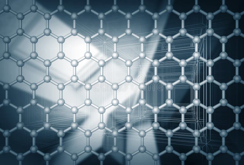 Graphene Layer Structure Model. 3d Render Stock Illustration ...