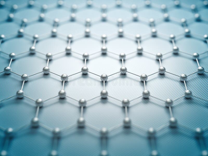 Graphene Molecular Grid, Graphene Atomic Structure Concept, Hexagonal ...