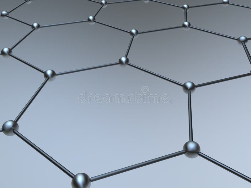 Graphene Molecule Structure Fragmen Stock Illustration - Illustration ...