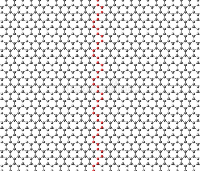 Graphene Sheet with a Red Separator Strip Stock Illustration ...