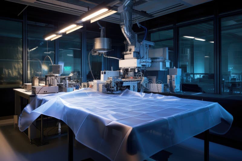 Graphene Sheets in a Nanotechnology Research Lab Stock Illustration ...