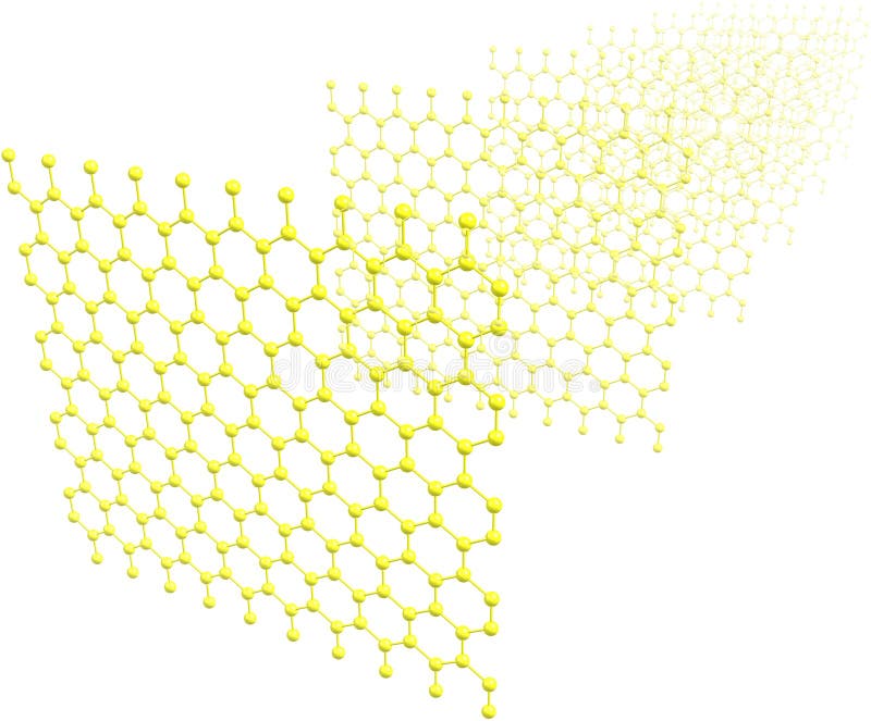 Graphene Layer Structure Schematic 3d Model Stock Illustration ...
