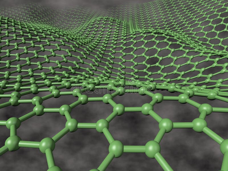 Graphene Layer Structure Schematic 3d Model Stock Illustration ...