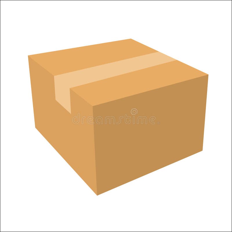 Carton Box Graphic stock illustration. Illustration of cardboard ...