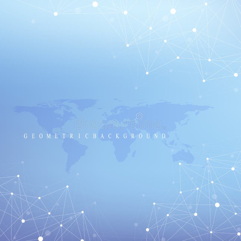 Graphic Abstract Background Communication. Big Data Complex with Compounds. Perspective Backdrop ...