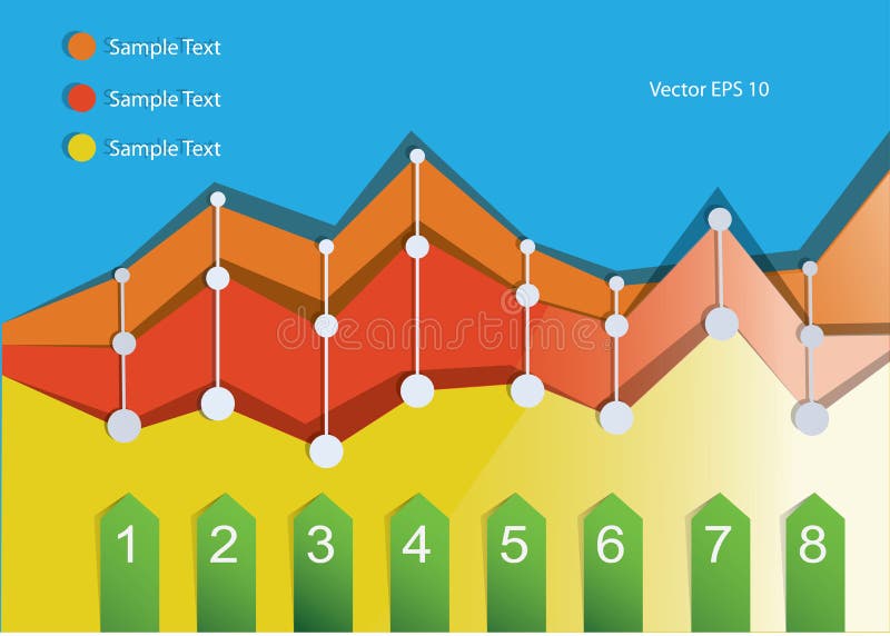 Flat Chart, Graph. Simply Color Editable Stock Vector - Illustration of ...