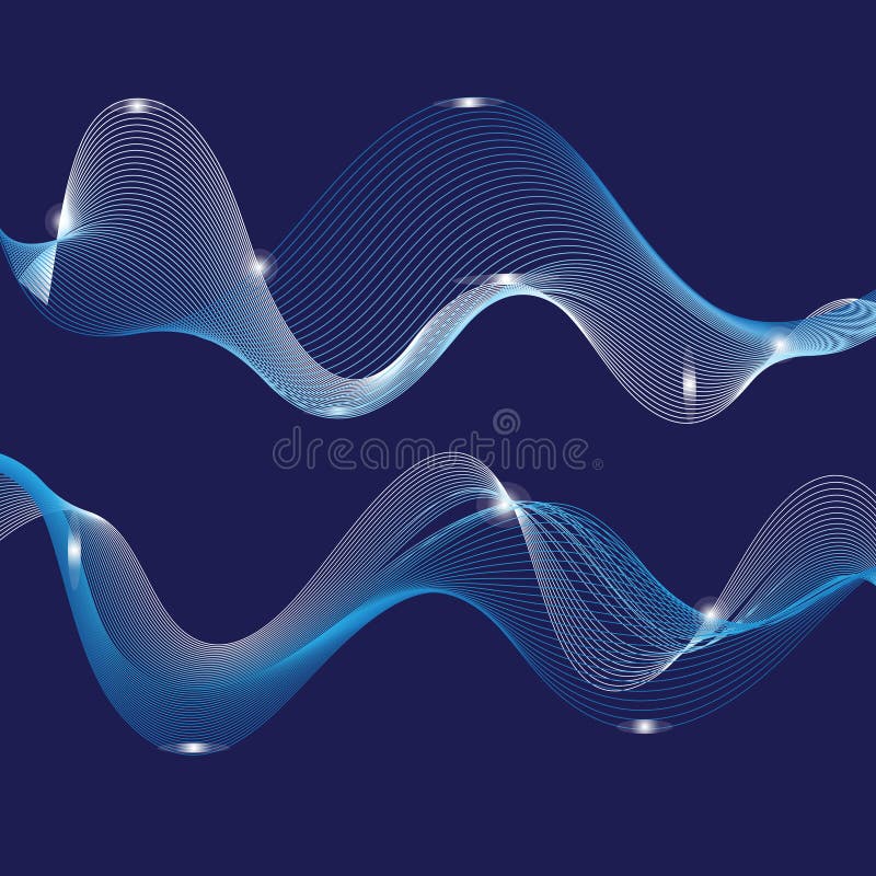 Graphic Abstract Light Waves Stock Vector - Illustration of contour ...