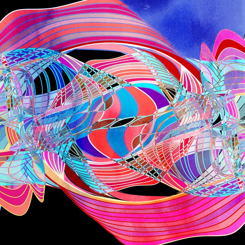 Graphic Abstract Light Waves Stock Illustration - Illustration of ...