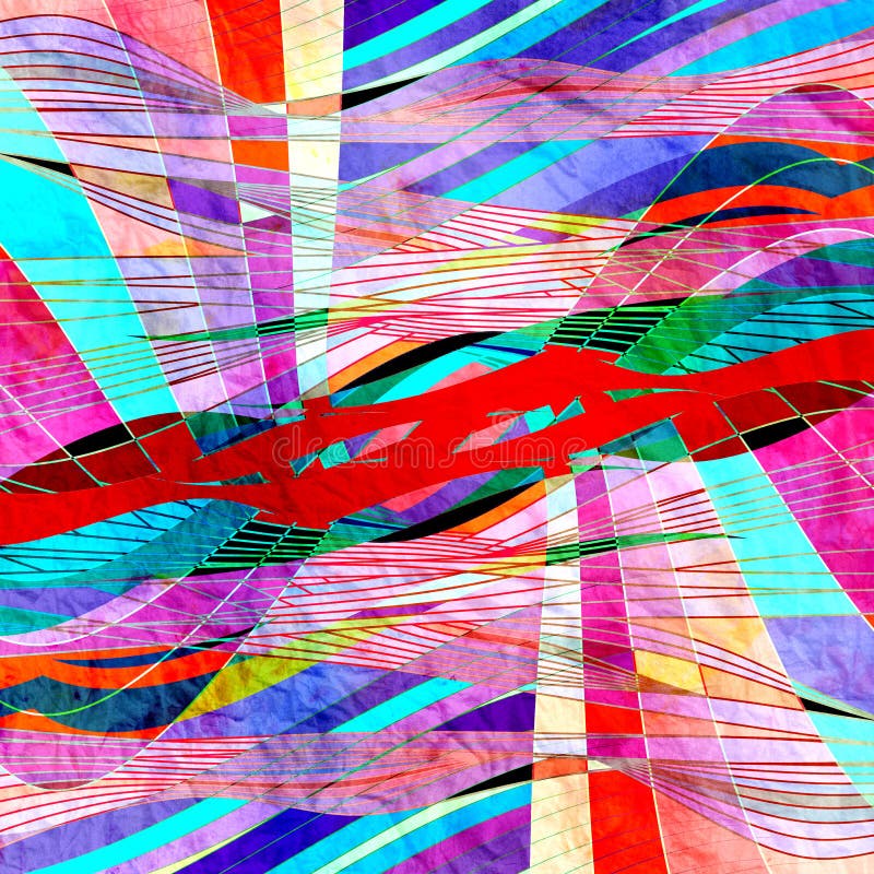 Graphic Abstract Light Waves Stock Illustration - Illustration of paint ...