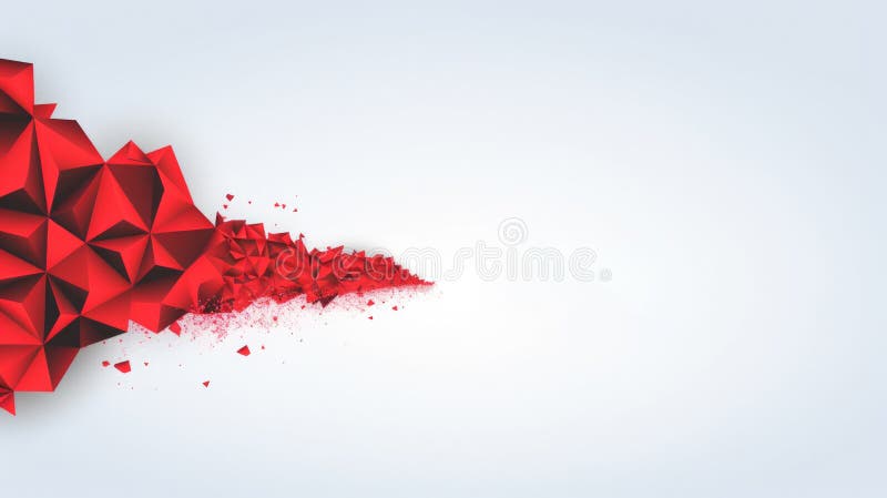 Abstract White Background with Red Schematic Molecular Structure and ...