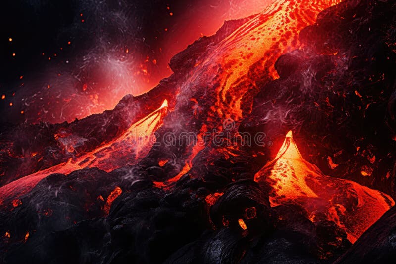 Graphic Abstraction Using Volcanic Motifs Stock Illustration ...