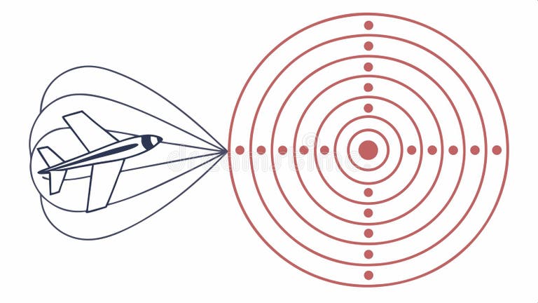 Graphic of an Airplane Flying Towards a Target Symbolizing Objective ...