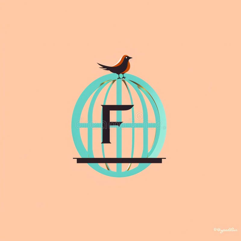 Bird on Globe. Vector Illustration. Design Element. Eps 10 Letter F ...