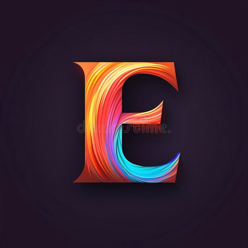 Colorful Letter E Logotype, Abstract Vector Font Design Template ...