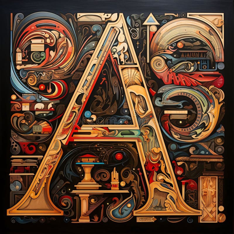 Colorful Vector Illustration of the Letter a in the Style of Graffiti ...