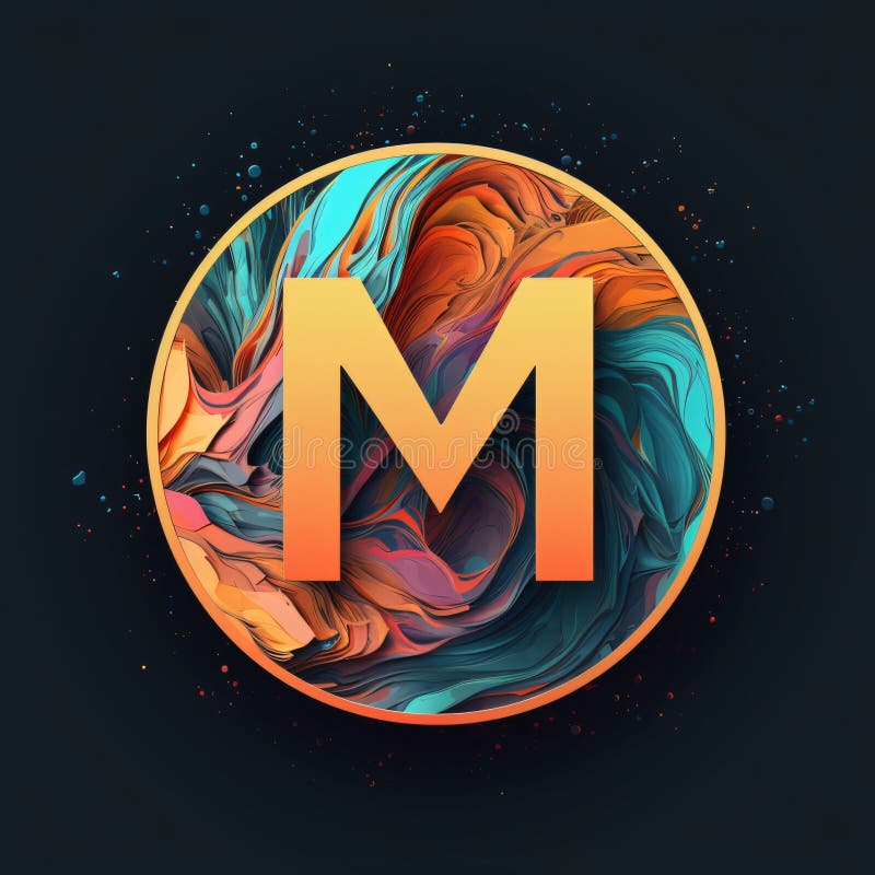 Creative Letter M in the Form of an Abstract Background. Vector ...