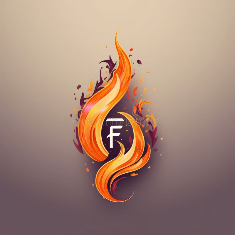 F Letter Flame Logo Design Stock Illustrations – 300 F Letter Flame ...