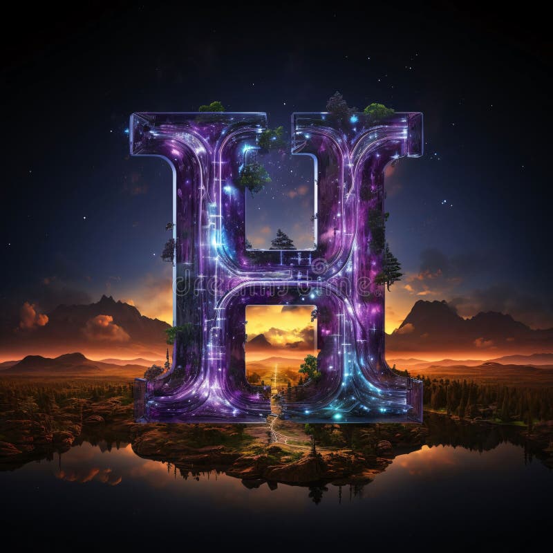 Futuristic Letter H in Outer Space. Futuristic Font Stock Illustration ... Futuristic Letter H in Outer Space. Futuristic Font Stock Illustration ...