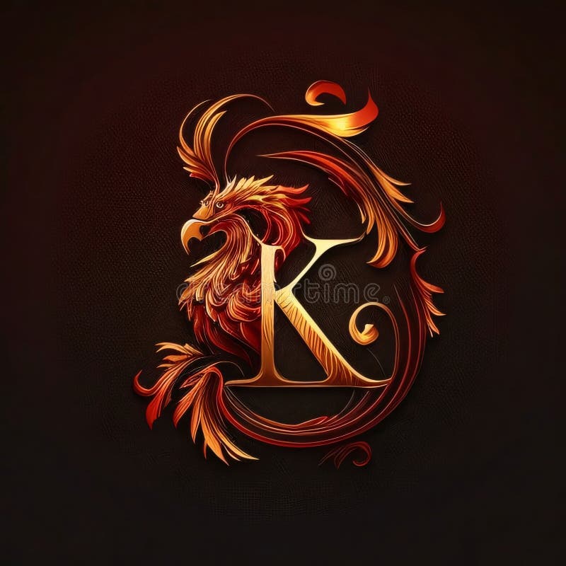 The Letter K in the Form of a Rooster. Vector Illustration Stock ...
