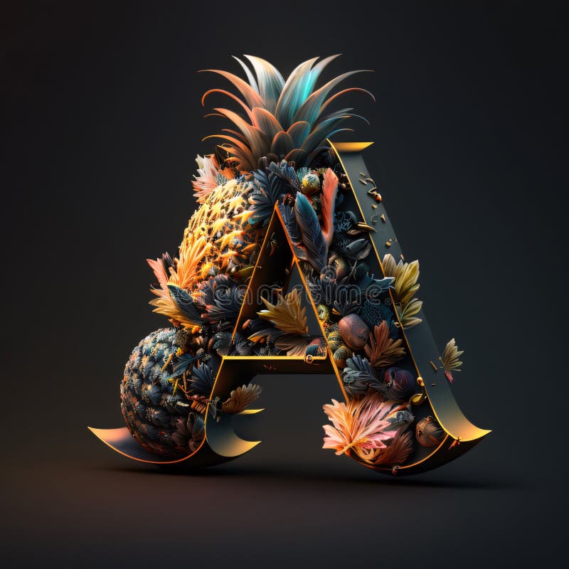 Pineapple Alphabet Background Stock Illustrations – 285 Pineapple ...