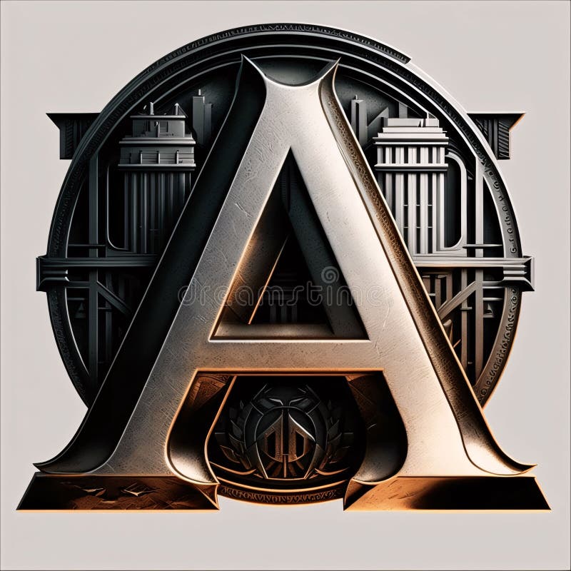 Symbol of the Alphabet in the Form of a Circle. Letter a Stock ...