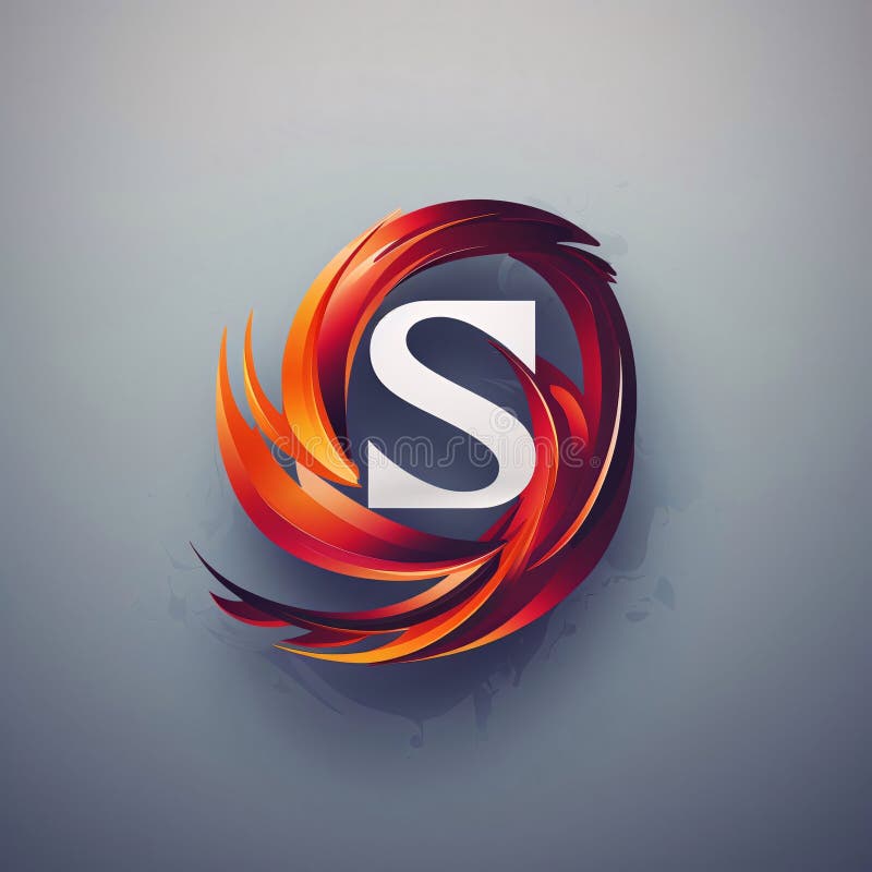 Vector Abstract Logo Design Template. Letter S in the Form of Fire ...