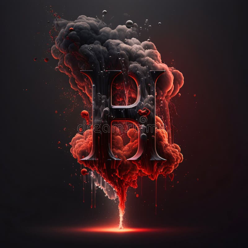 The Letter a in the Explosion of the Nuclear Power Plant. Illustration ...