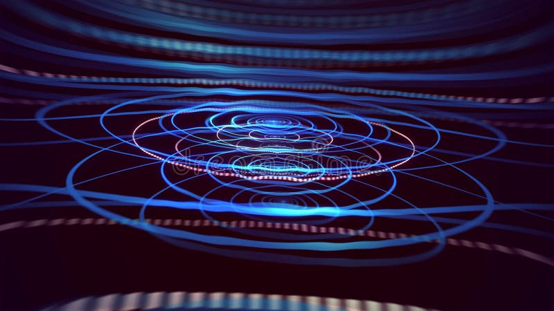 Graphic Animated Visualization of Sound Wave Vibration. Illusion with ...