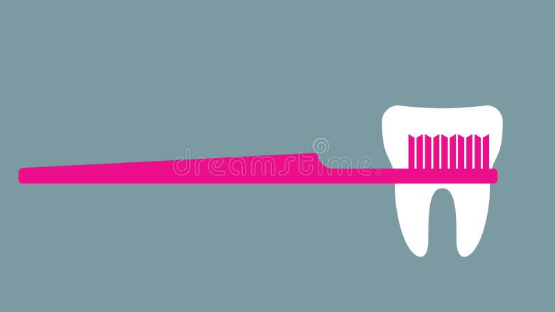 Graphic Animation of a Classic Toothbrush Brushing a Tooth Stock Video ...