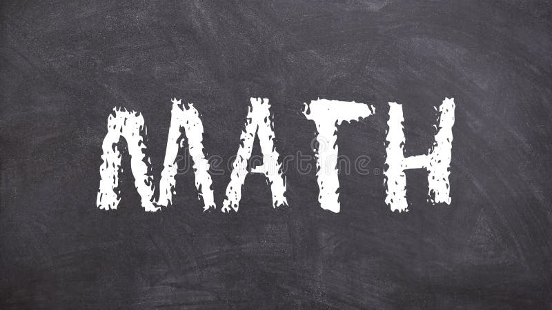 Graphic Animation about Math. Writing Math with Chalk on a Chalkboard ...