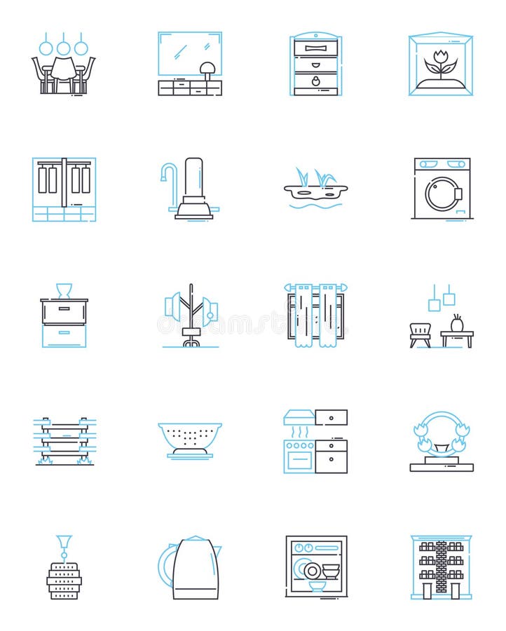 Graphic Architecture Linear Icons Set. Design, Creativity, Aesthetics ...