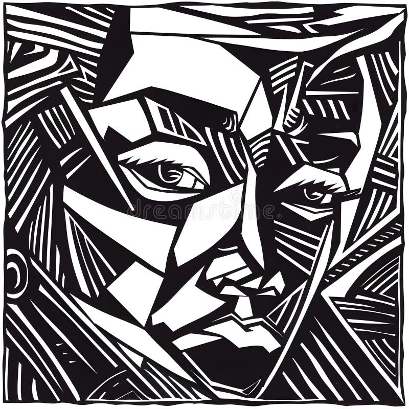 Graphic Art in the Style of Risography or Design with Imitation of ...