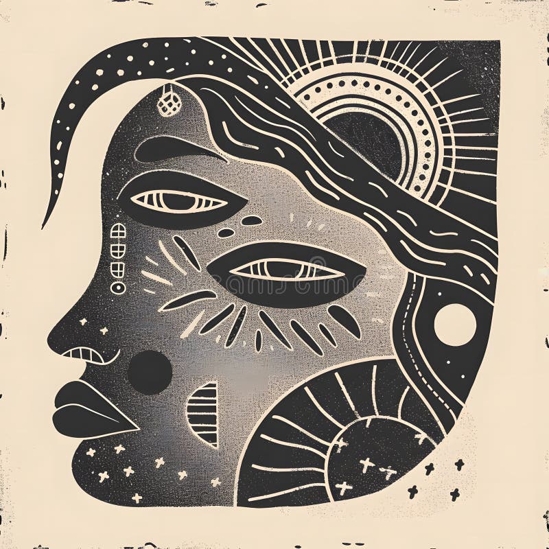 Graphic Art in the Style of Risography or Design with Imitation of ...