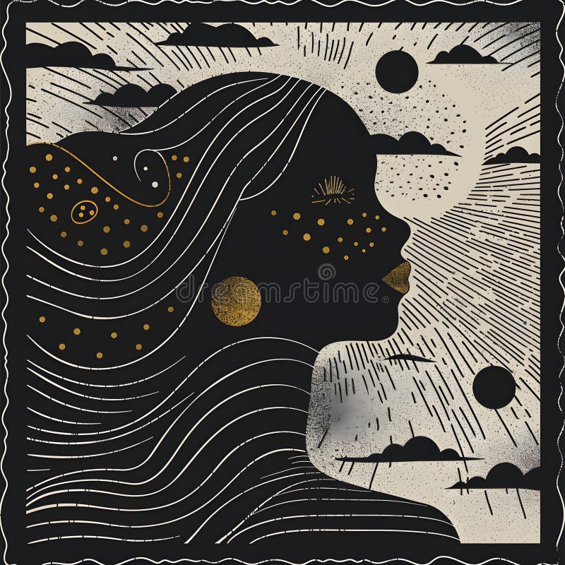 Graphic Art in the Style of Risography or Design with Imitation of ...