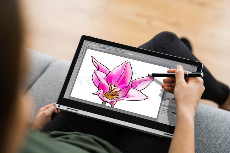 Graphic Artist Designer Drawing Sketch Stock Photo - Image of ...