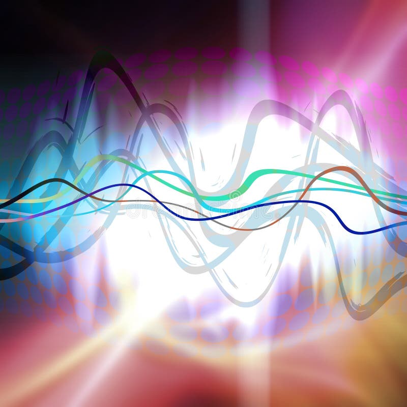 Graphic Audio Waveform stock illustration. Illustration of circles ...