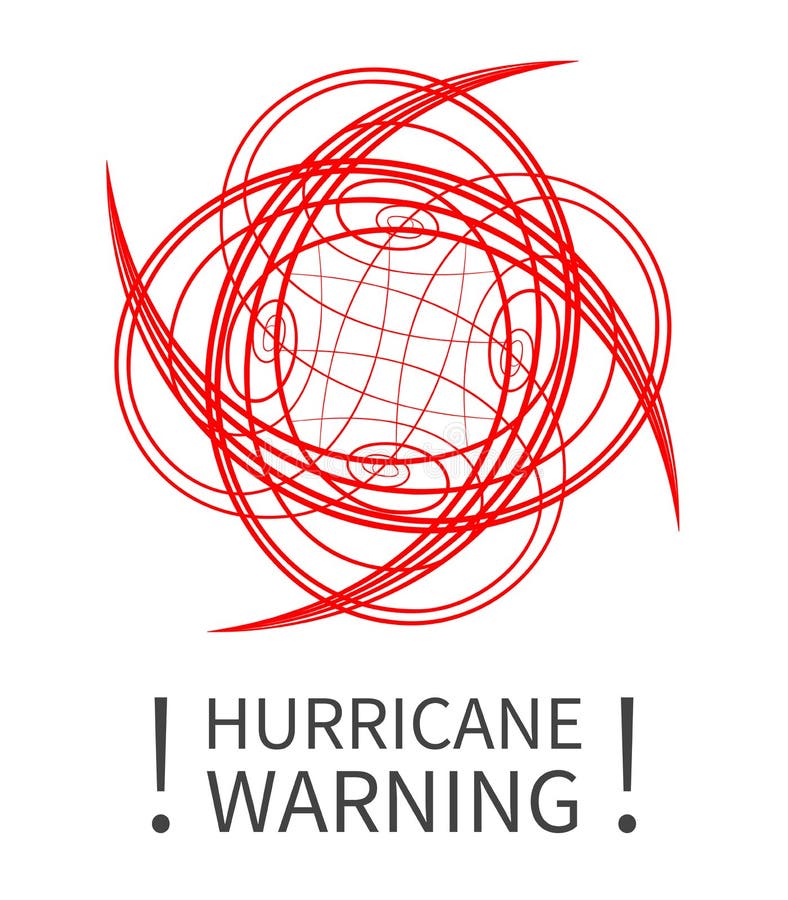 Graphic Banner of Hurricane Warning Stock Vector - Illustration of ...