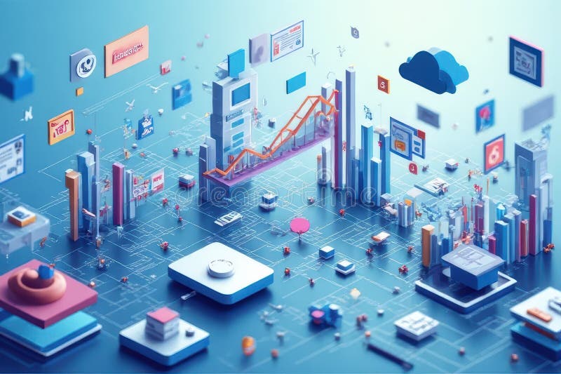 Graphic-Based Modern Marketing Techniques Stock Illustration ...