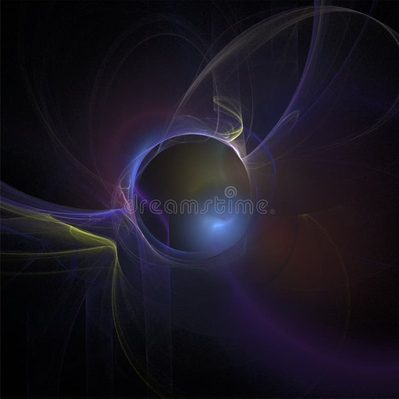 Graphic Black and Blue Space Illustration, Star System, Rendering Stock ...