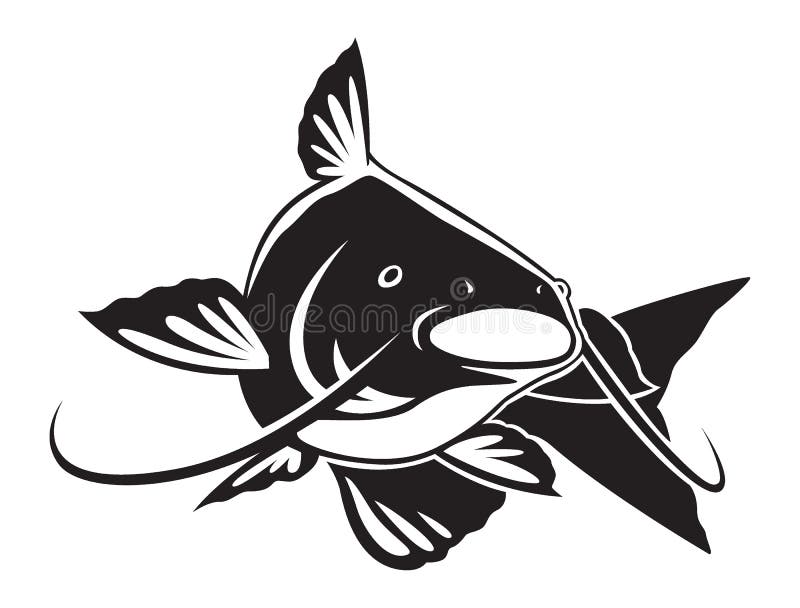 Catfish Black White Stock Illustrations – 1,536 Catfish Black White ...