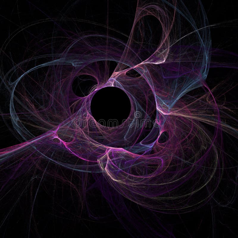 Graphic Black and Purple Space Illustration, Star System, Rendering ...