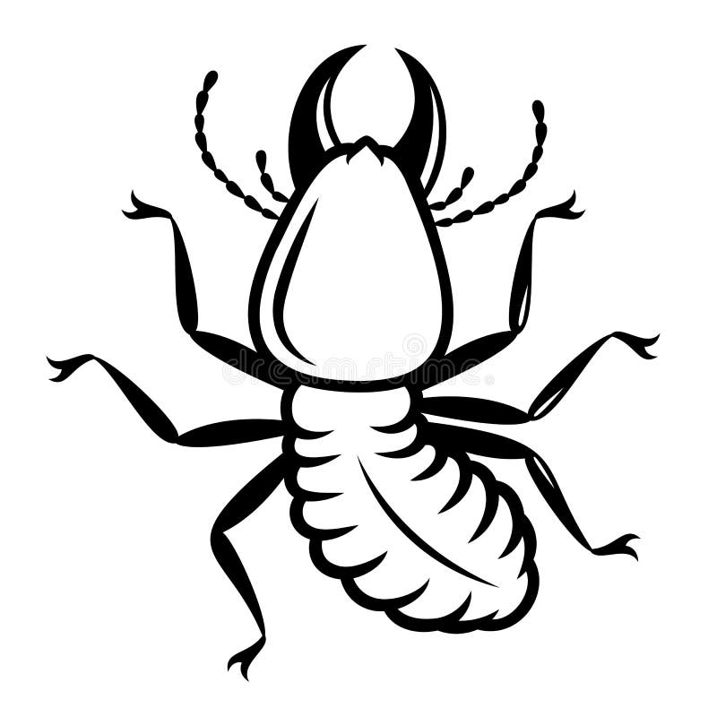 Black Termite Icon Isolated on Transparent Background. Vector Stock ...