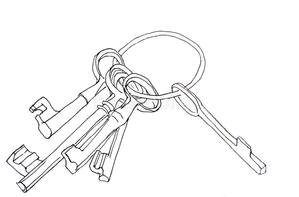 Keychain Drawing Stock Illustrations – 292 Keychain Drawing Stock ...