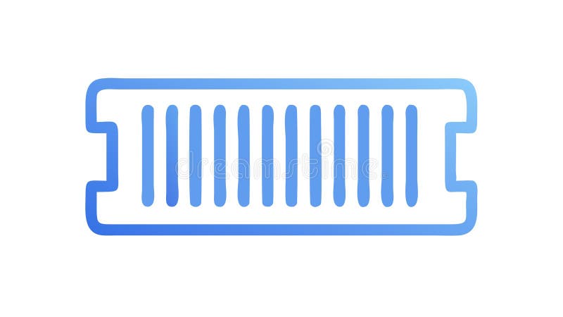 Graphic of a Blue Barcode, Symbolizing Products and Scanning , Vector ...