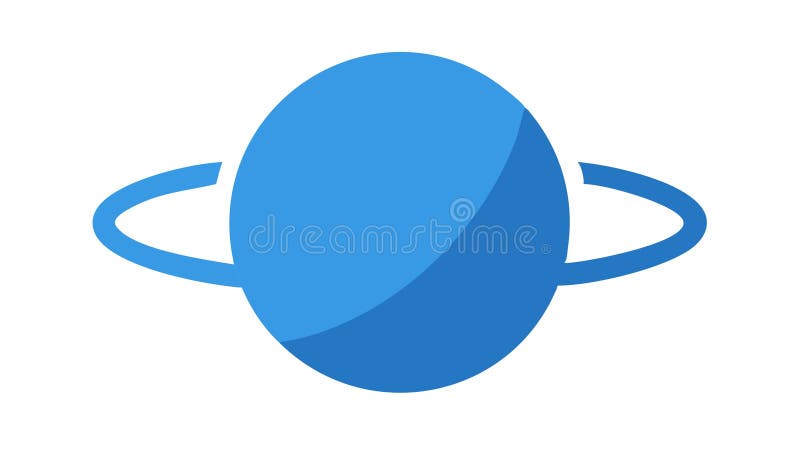 Graphic of a Blue Planet with Ring, Symbolizing Space and Astronomy ...